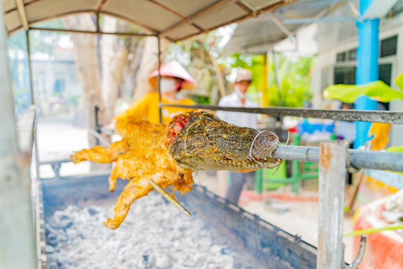Preparing a crocodile. stock image. Image of vietnam - 267303455