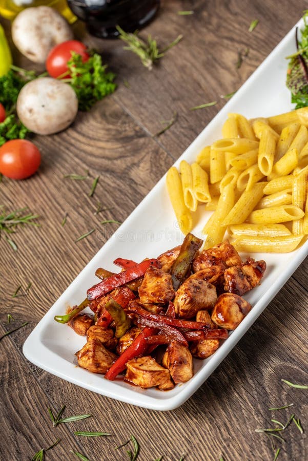 Grilled cubed chicken stock image. Image of lunch, fillet - 183836355