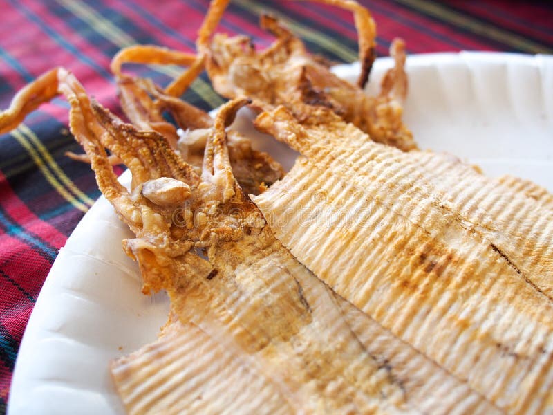 Grilled dried squid stock image. Image of cooked, seafood - 60742581