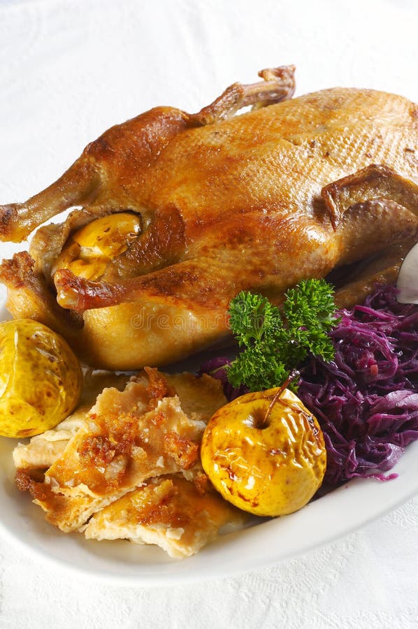 Grilled Duck with Red Cabbage Stock Image - Image of food, cuisine: 2020501