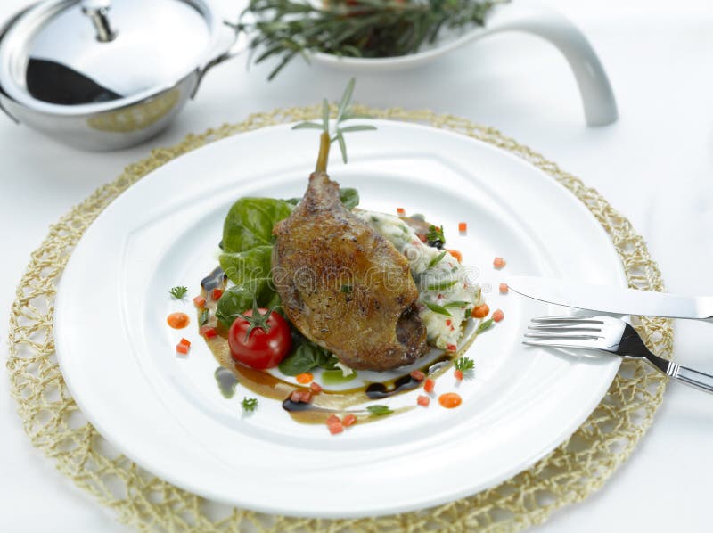 Grilled duck thigh stock image. Image of barbecue, sauce - 18642885