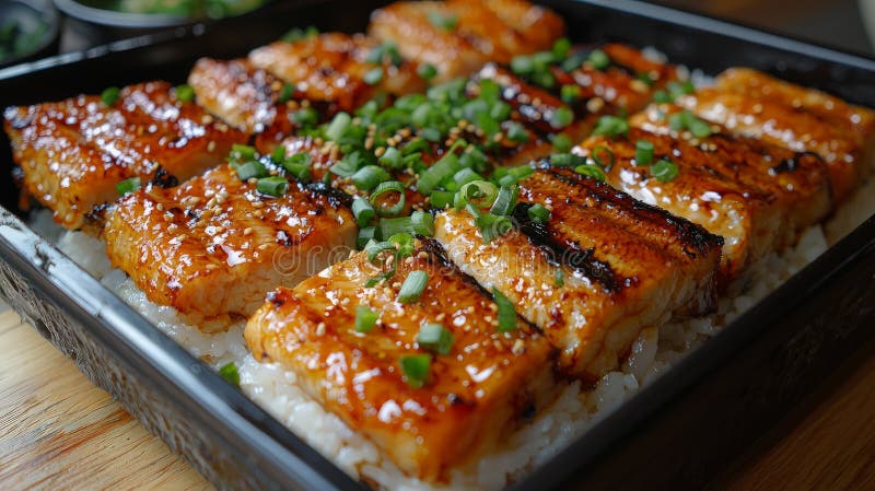 Grilled Eel Rice Dish Restaurant Stock Photo - Image of japanesecuisine ...