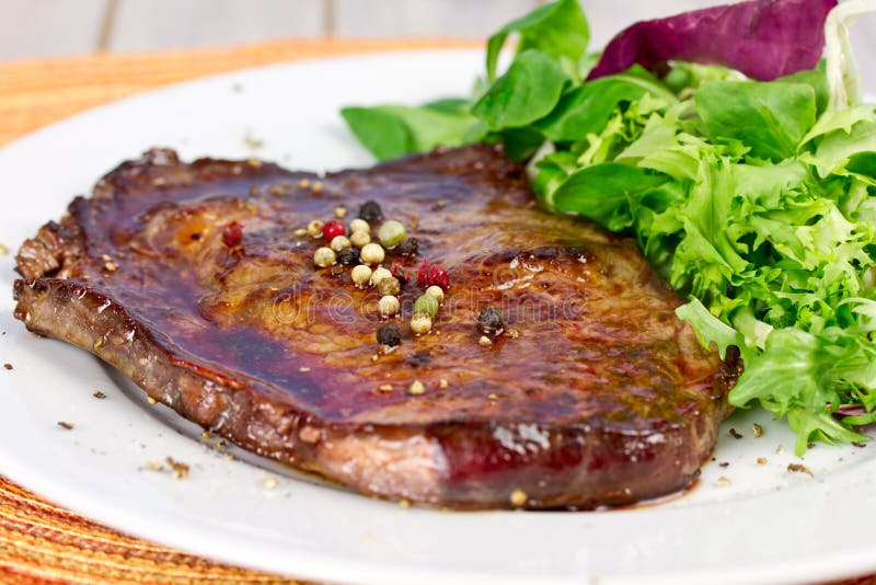 Grilled entrecote stock photo. Image of protein, food - 41746192