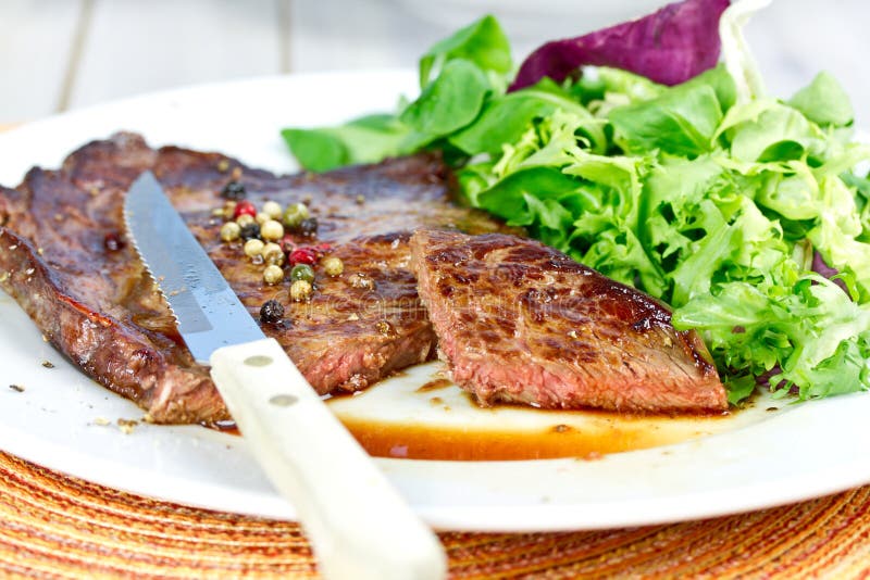 Grilled entrecote stock image. Image of beef, juicy, protein - 41746195