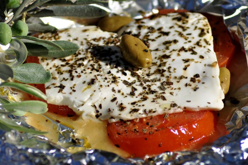 Grilled feta cheese stock photo. Image of food, mixed - 9832812