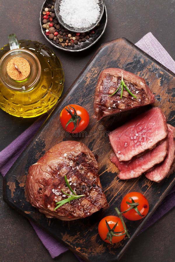 Grilled fillet steak stock image. Image of ingredient - 103342039