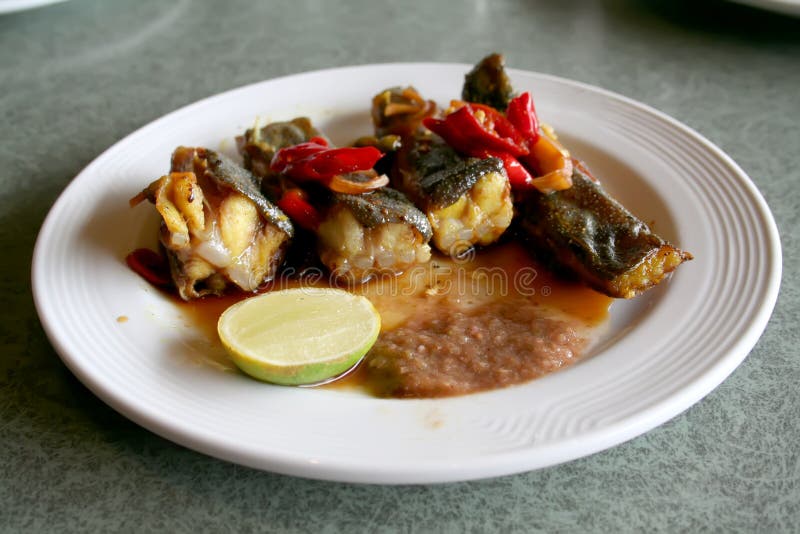 Grilled fish stock image. Image of asia, baked, cuisine - 5382173