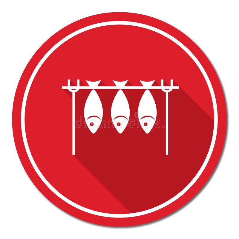 Grilled fish icon stock vector. Illustration of sign - 93602571