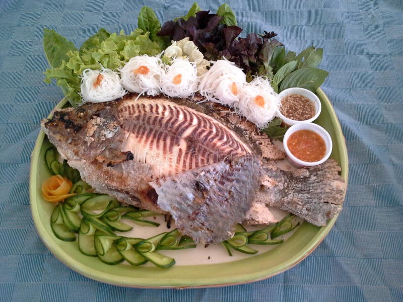 Grilled Fish stock image. Image of side, salt, fish, burn - 51732933