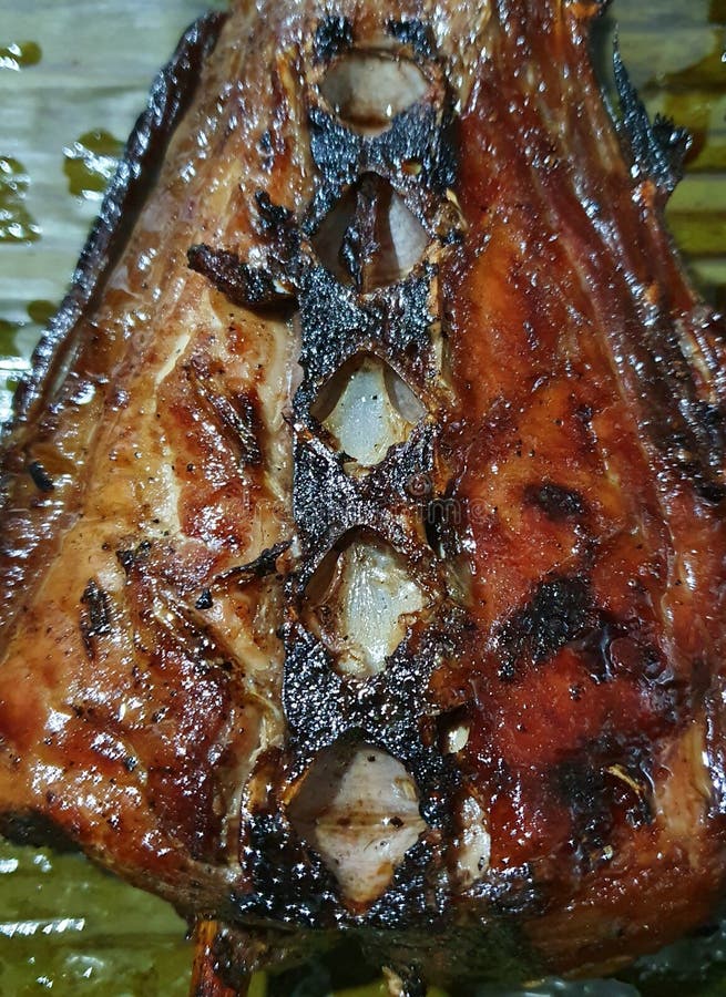 Grilled Fish Still Hot and Juicy Stock Photo - Image of fish, food ...