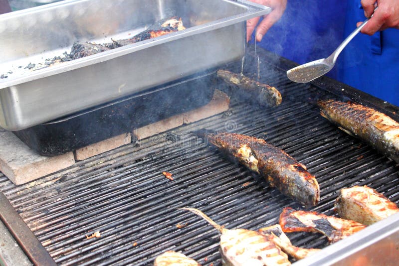 Grilled fish stock image. Image of barbecued, farm, cooked - 45519993