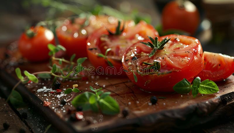 Grilled Fried Tomato Slices on White Background Stock Image - Image of ...