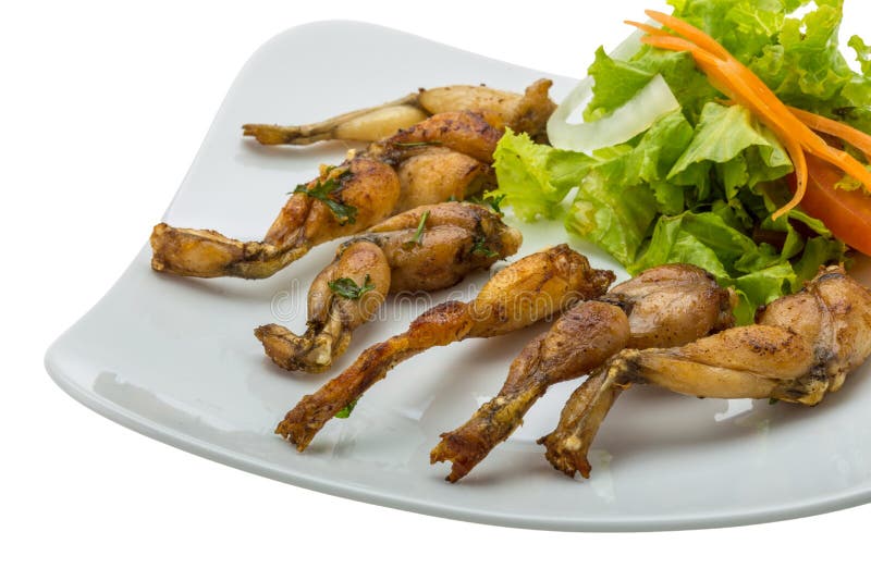 Grilled frog legs stock photo. Image of dish, grill, legs - 39720008