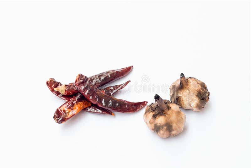 Grilled Garlic and Grilled Chilli Stock Photo - Image of ingredient ...