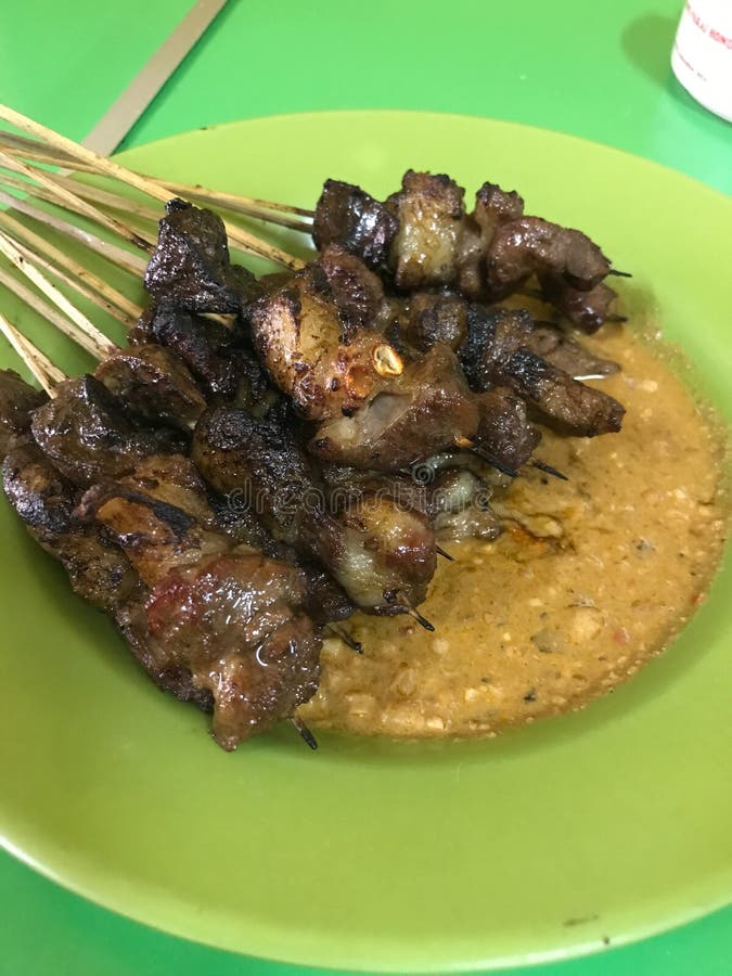 Grilled goats satay stock image. Image of served, sauce - 272256531
