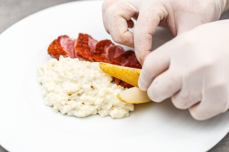 Grilled goose breast stock image. Image of served, delicious - 76935419