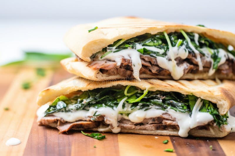 Grilled Gyro Sandwich with Charred Edges Stock Photo - Image of food ...
