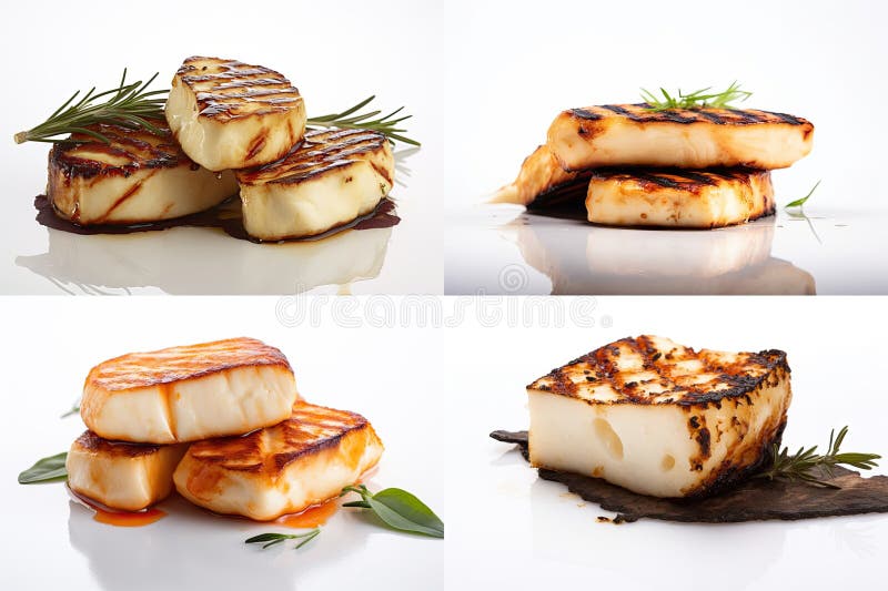 Grilled Halloumi Cheese, Fried Hellim, Grilled Halloumi, Abstract ...