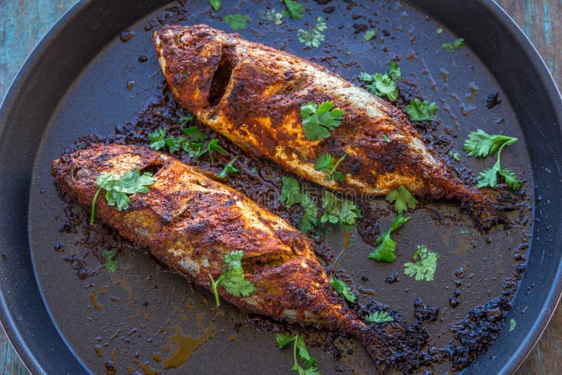Grilled Indian Mackerel stock photo. Image of people - 81660228
