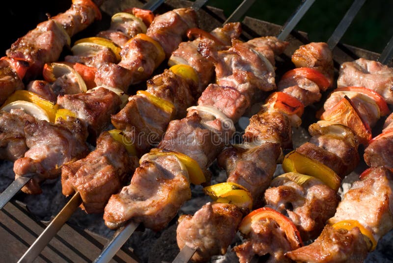 Grilled kabobs stock photo. Image of barbecue, meat, lunch - 6770862