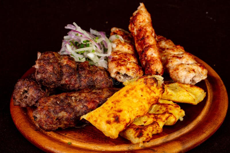 Grilled kebab kofta stock image. Image of shish, roasted - 125430213