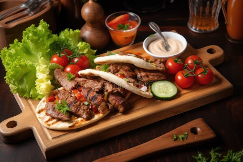 Grilled Kebab Menu. Generate Ai Stock Illustration - Illustration of ...