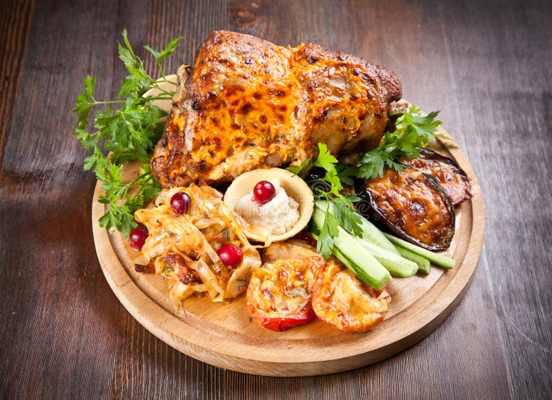 Grilled knuckle of pork stock image. Image of cooking - 23060283