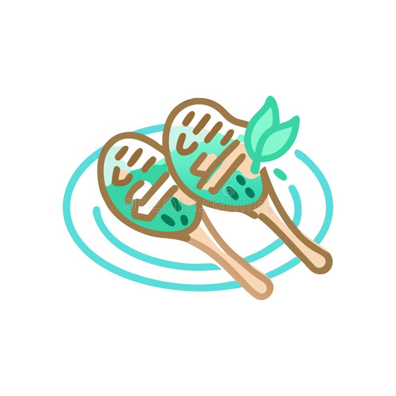 Grilled Lamb Chops with Mint Glaze Delight Stock Vector - Illustration of glaze, flavor: 356289994