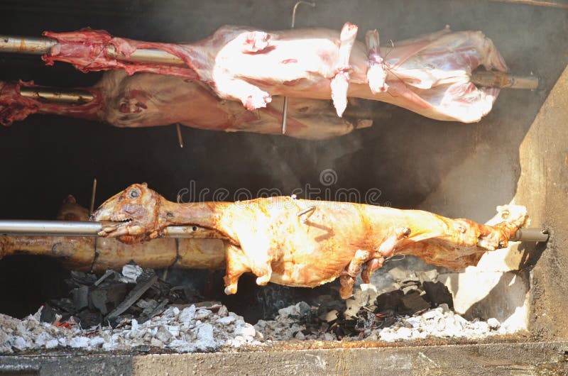Grilled lamb. roasted lamb stock image. Image of farrow - 127193623