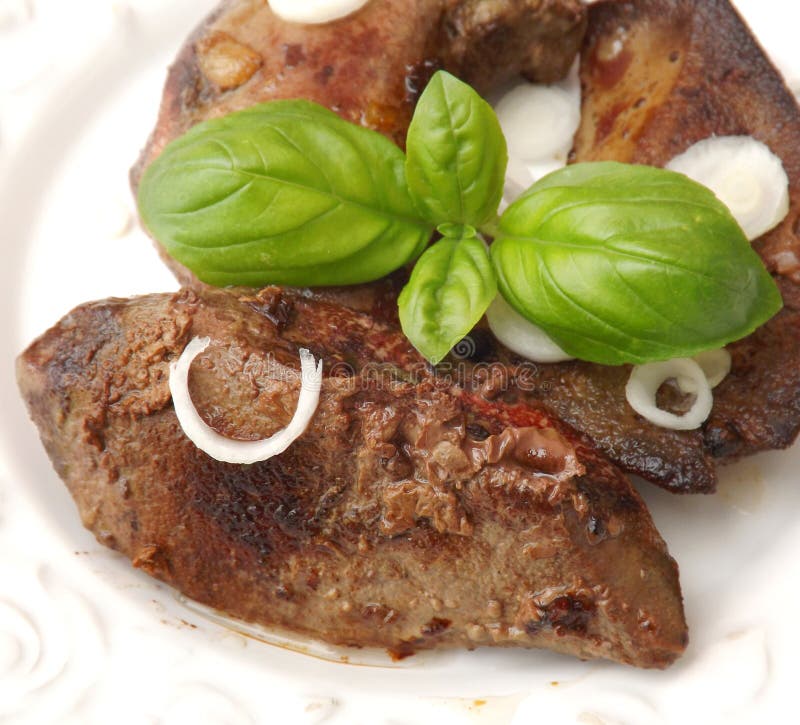 Grilled liver stock photo. Image of beef, basil, meat - 43404598