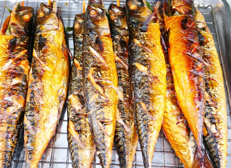 Grilled mac stock image. Image of closeup, mackerel - 133991275