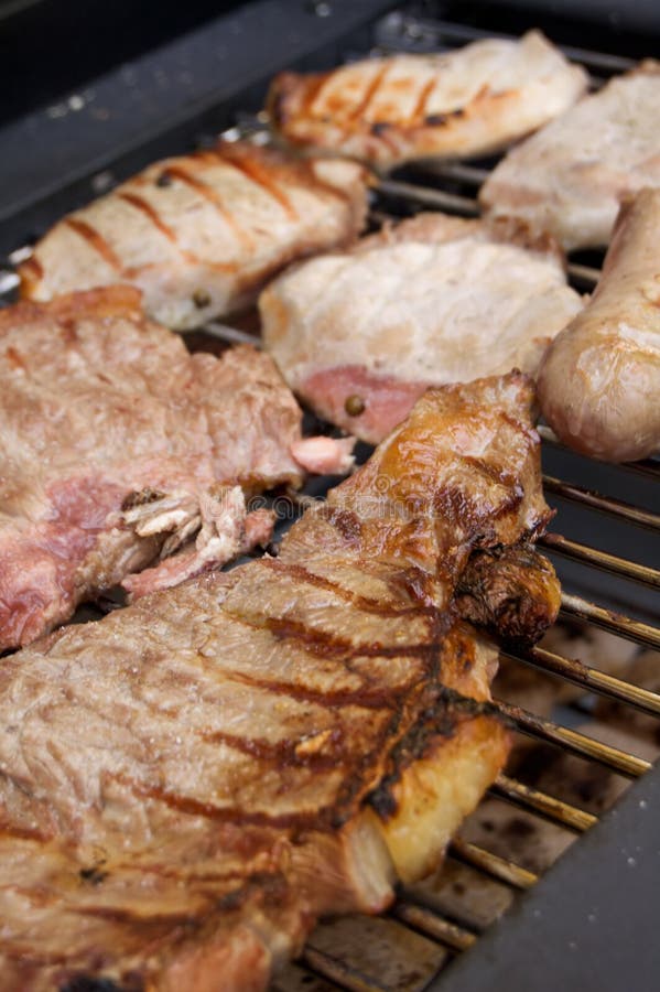 Grilled meat stock photo. Image of sauce, dining, dinner - 5022324