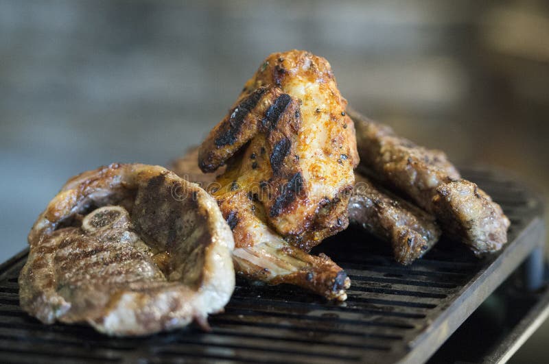 Grilled Meat stock photo. Image of dine, canada, dining - 94700838
