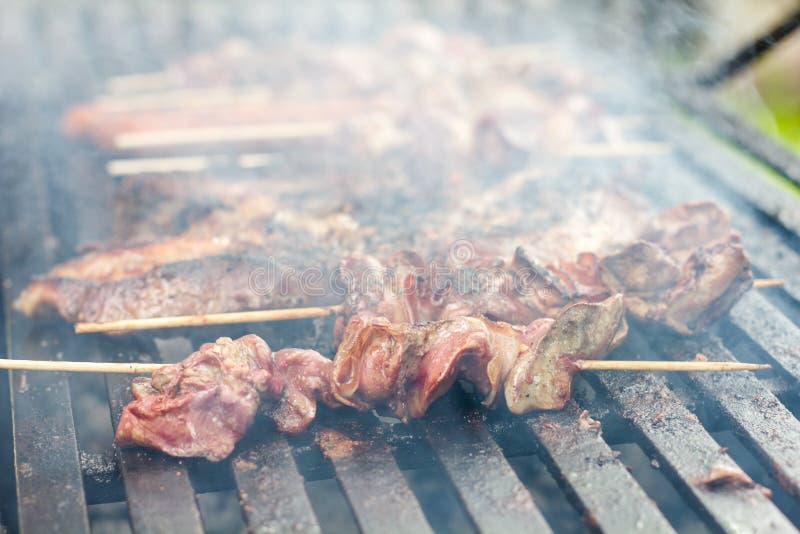 Grilled Meat Barbecue stock image. Image of grill, outdoor - 70351173