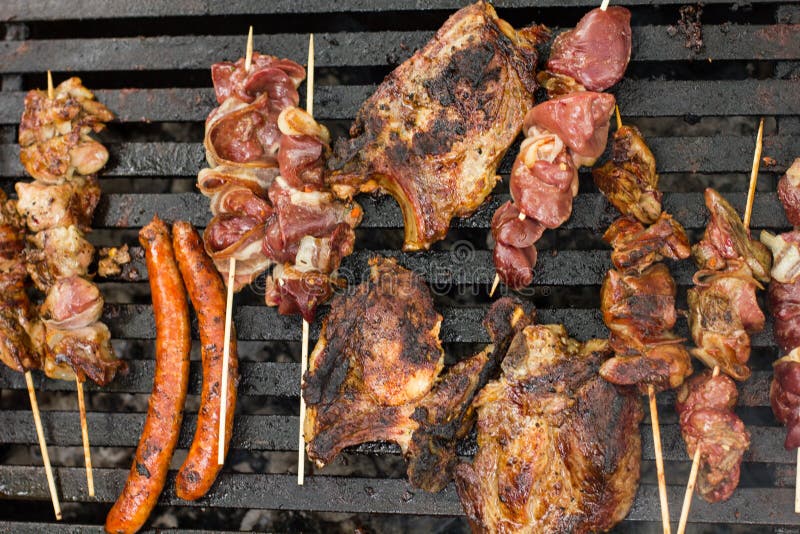 Grilled Meat Barbecue stock photo. Image of barbecue - 70351368