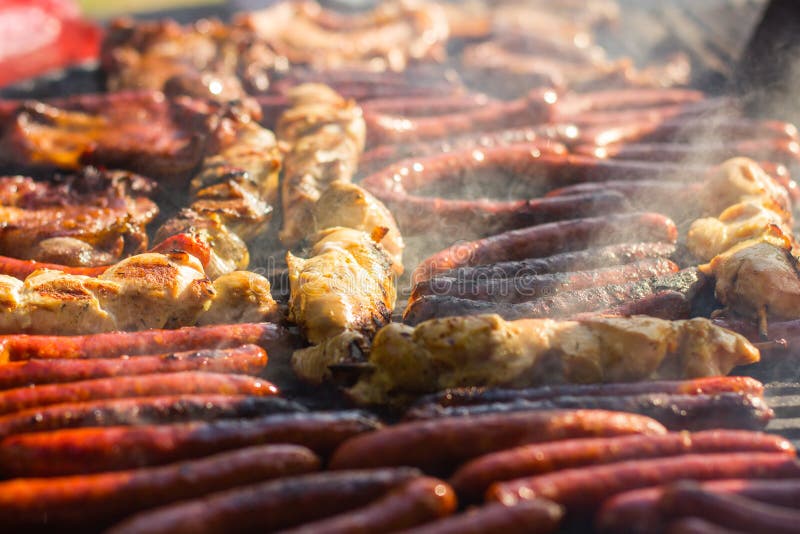 Grilled Meat Barbecue stock photo. Image of picnic, grilling - 81171080
