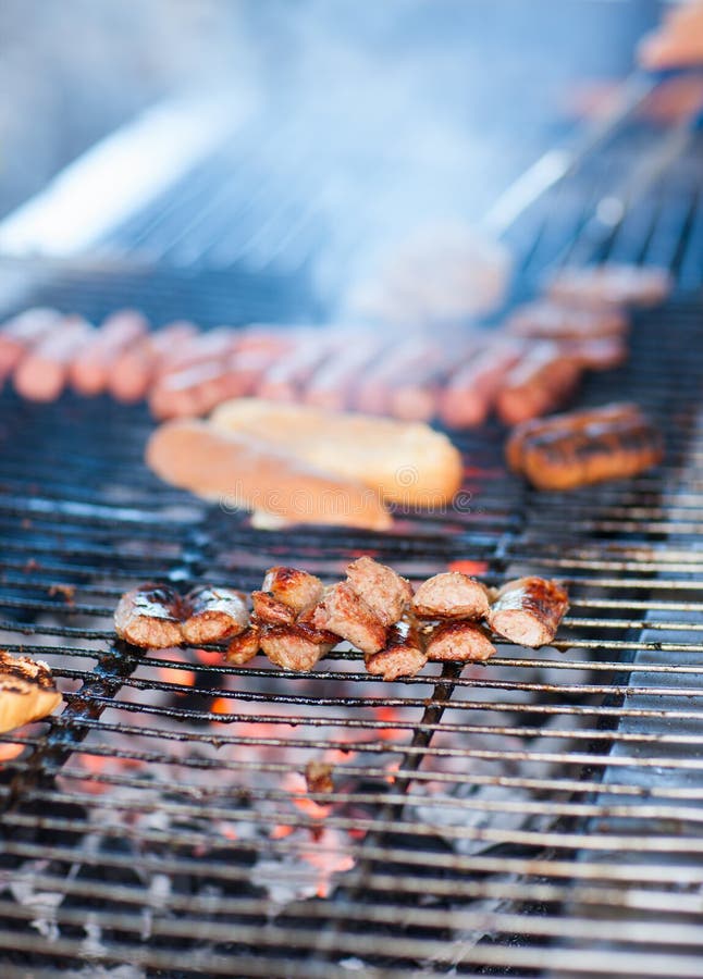 Grilled meat stock image. Image of barbecue, delicious - 33825397