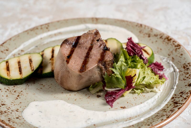 Grilled Meat. Cooked on Fire Stock Photo - Image of courgette, closeup ...