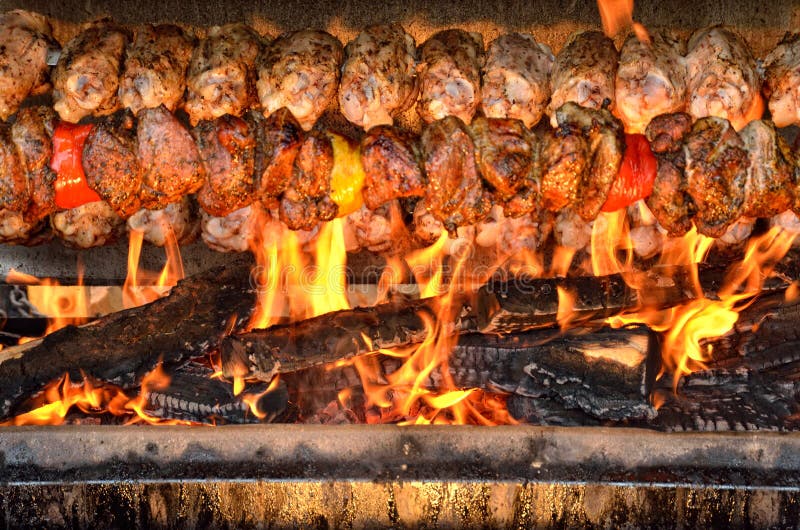 Grilled meat stock image. Image of barbecue, party, charcoal - 46905125