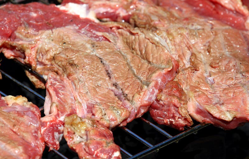Grilled Meat Cooked Roast Beef, Cooked Medium Rare 11 Stock Image ...