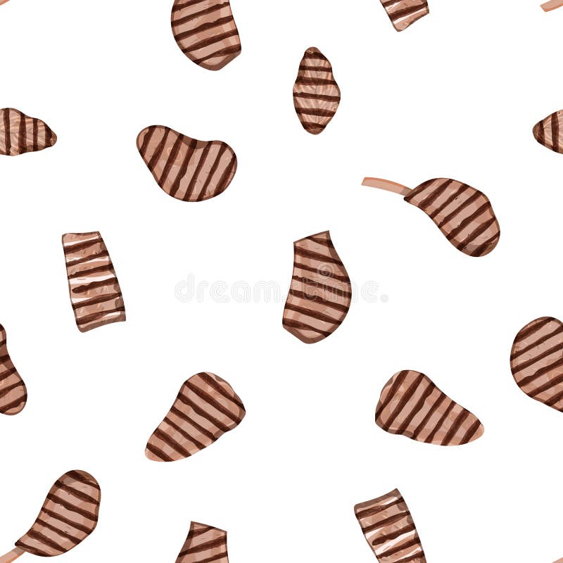 Grilled meat design. stock vector. Illustration of realistic - 153255385