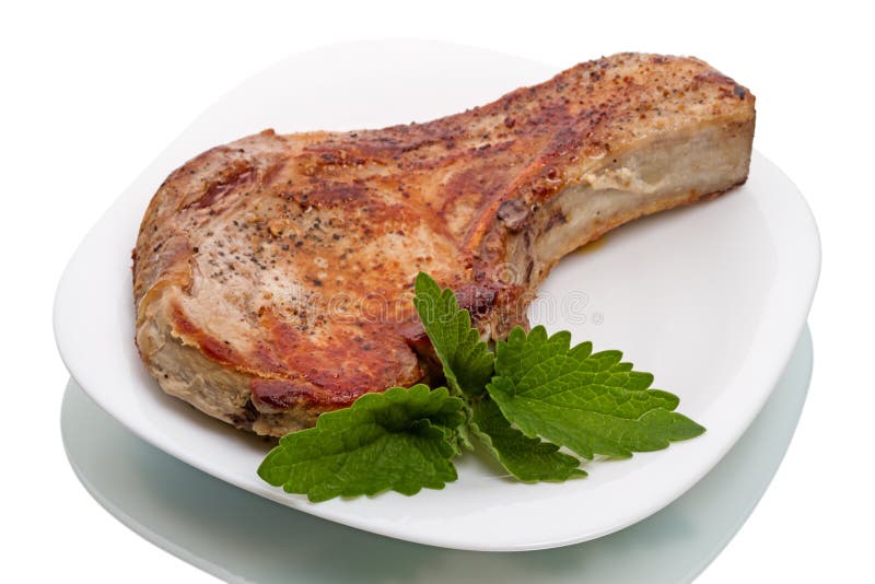 Grilled meat and mint stock image. Image of closeup, roast - 40749539