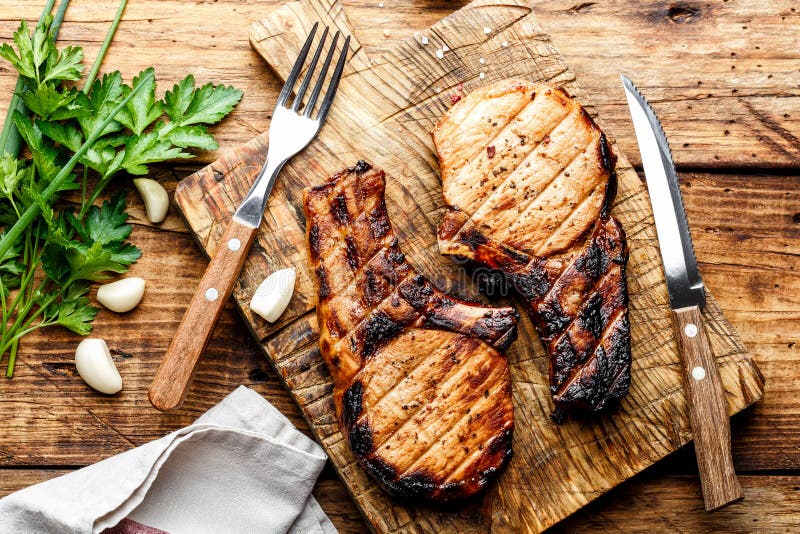 Grilled meat stock photo. Image of background, portion - 154448404