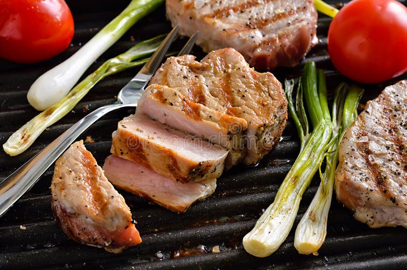 Grilled meat stock image. Image of protein, meat, tenderloin - 41661409