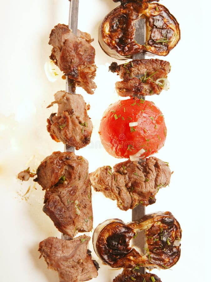 Grilled meat spit stock photo. Image of healthy, barbecue - 17977094