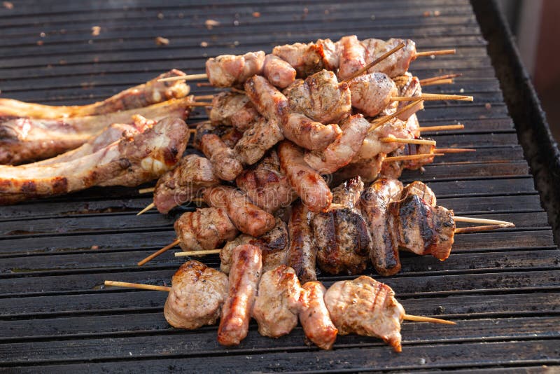 Grilled Meat Typical Italian Products Stock Photo - Image of mixed ...