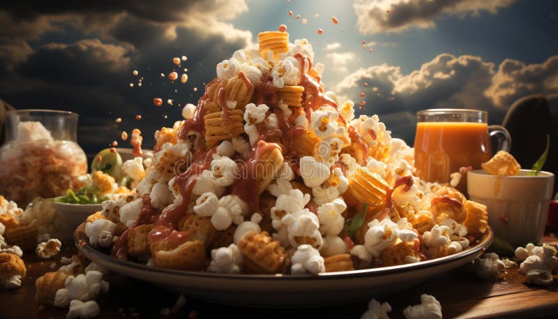 Grilled Meat on Wood, a Delicious Indulgence Generated by AI Stock ...