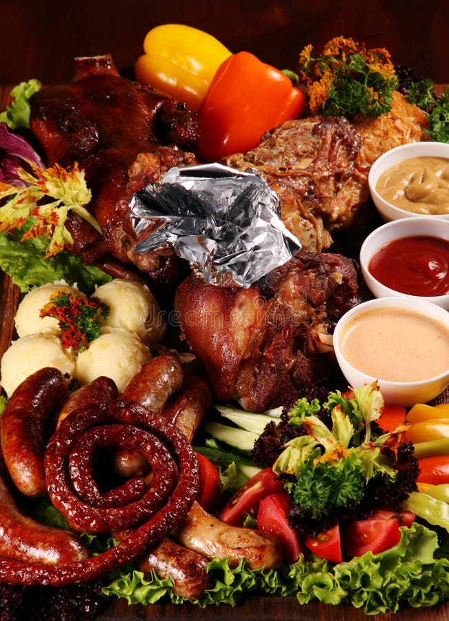 Grilled mix meat stock image. Image of mash, food, fried - 6105103