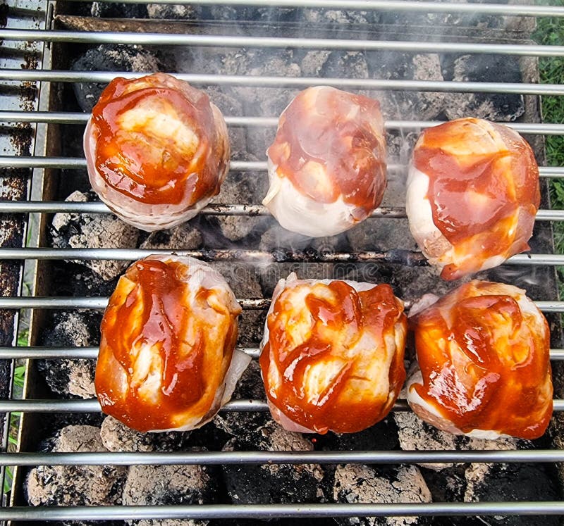Grilled moink balls stock image. Image of homemade, beef - 258726099