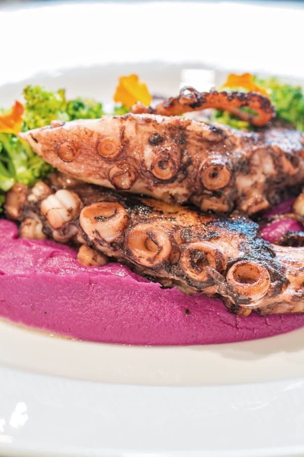 Grilled octopus stock photo. Image of starter, octopus - 76910976